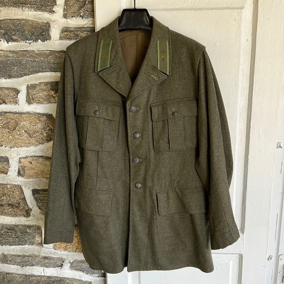 Jackets & Coats | Mens Authentic Vintage Green Military Jacket | Poshmark
